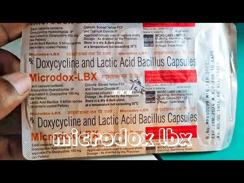 Microdox LBX Capsule Benifit & Dose, Doxycycline & Lactic Acid Bacillus Uses #microdox #lbx # ...
