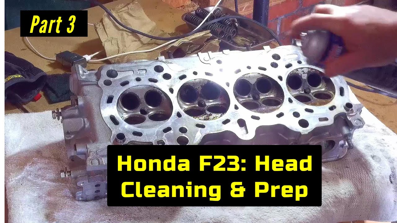 F23 Honda Accord Engine Rebuild Part 3: Cylinder Head Prep - YouTube