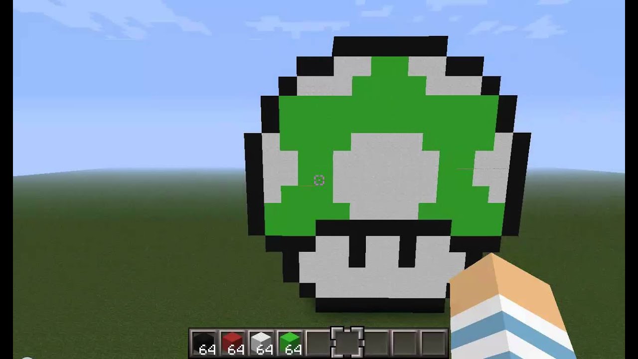 Minecraft Mario Mushroom Pixel Art - YouTube