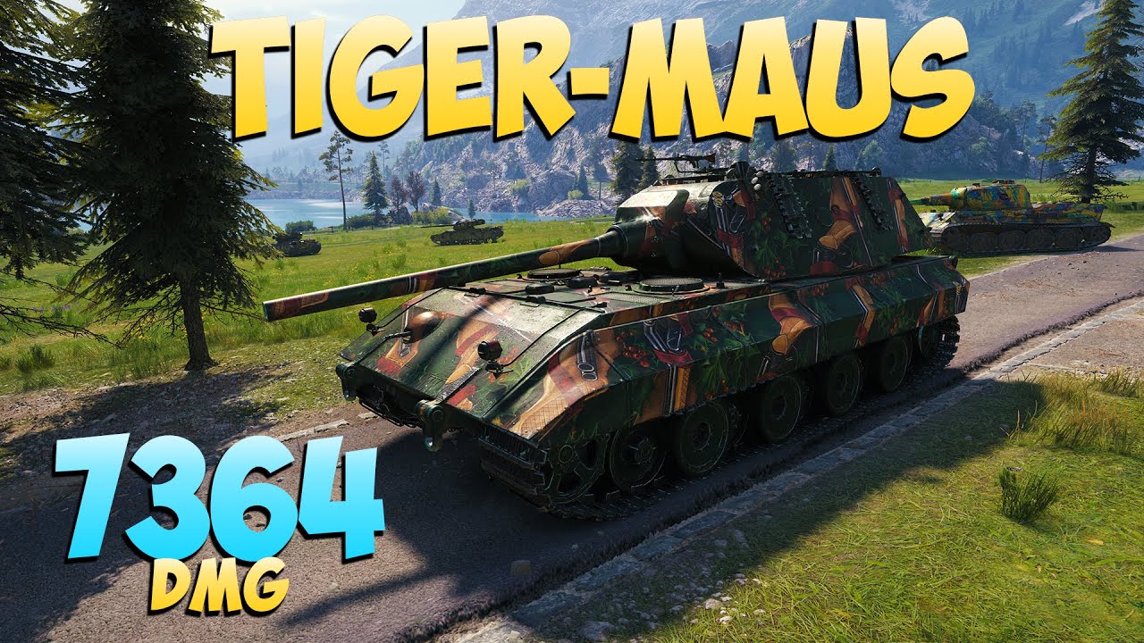 Tiger-Maus - 8 Kills 7.3K DMG - Worthy! - World Of Tanks - YouTube