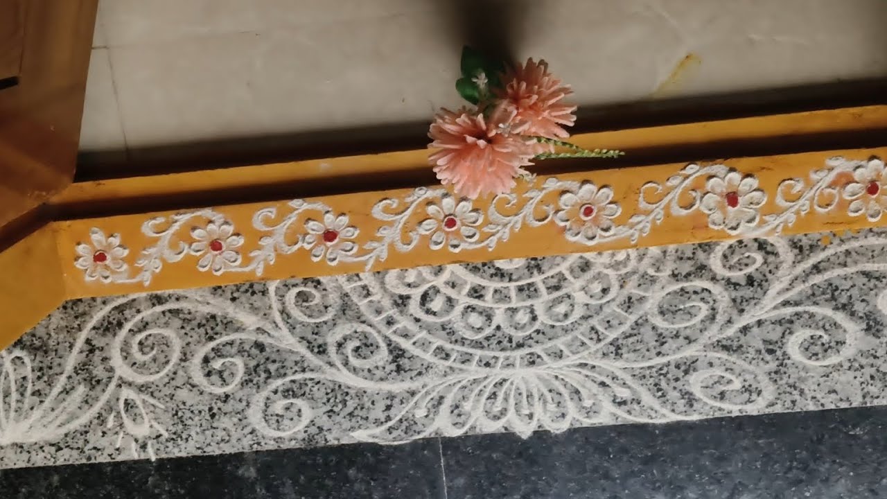 #rangoliartsbyanu #easy gadapa muggu# gadapa border designs - YouTube