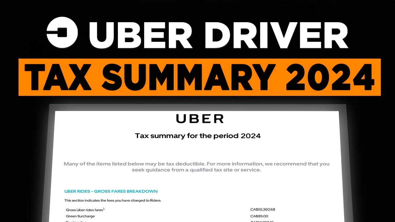How to Read Uber Tax Summary 2024 in Canada | Calculate Uber Driver ...