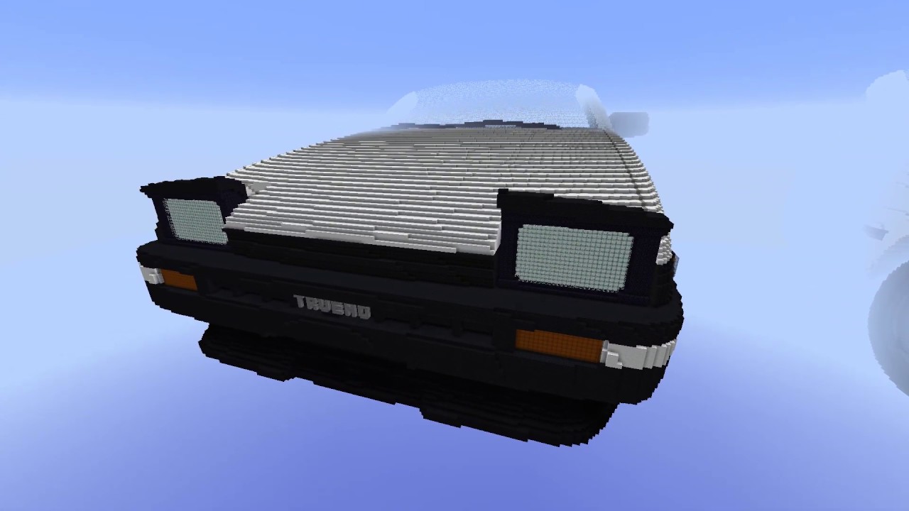 Minecraft HUGE TOYOTA AE86 TRUENO INITIAL D - YouTube
