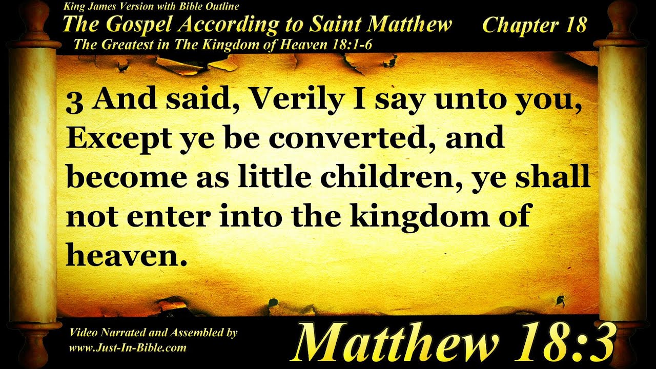 The Gospel of Matthew Chapter 18 - Bible Book 40 - The Holy Bible KJV ...