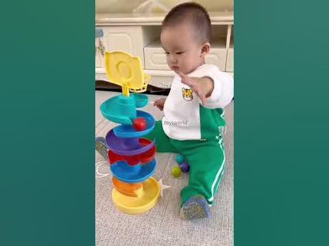 Your baby will love to watch the balls roll down the ramps 🥰 Rolling ...