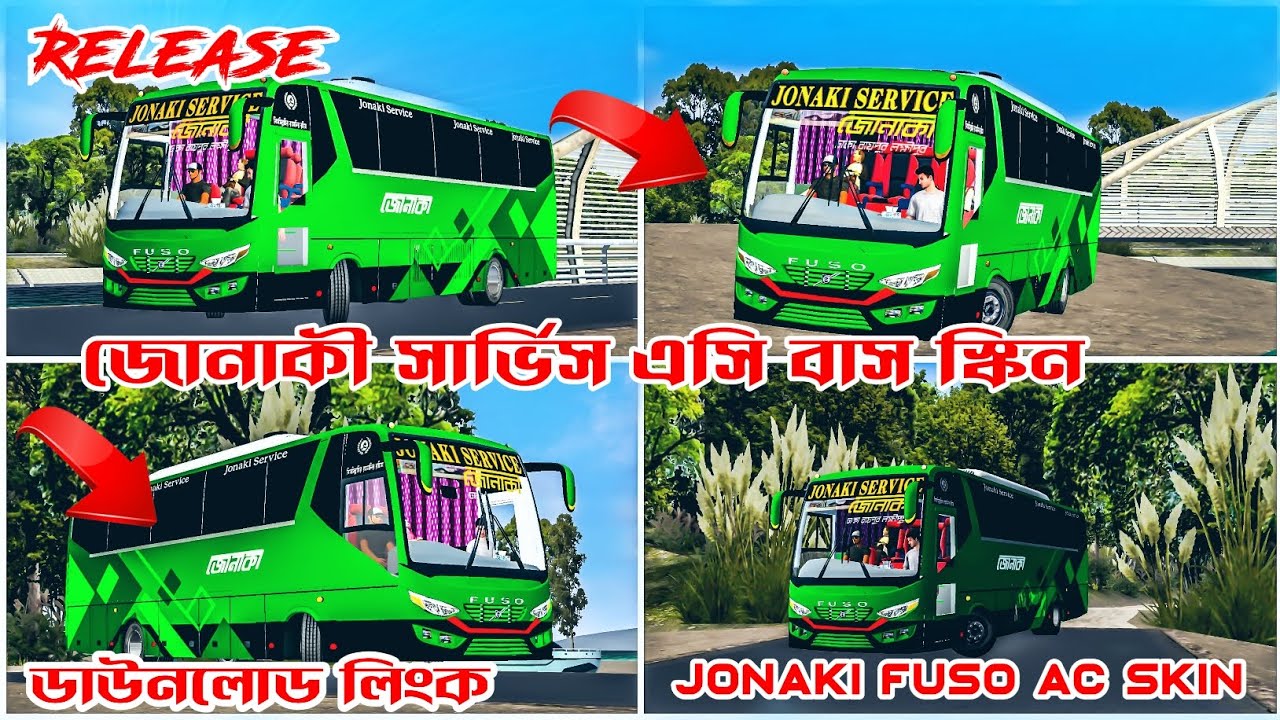 Finally Release Jonaki Ac Fuso Skin Hanif Ac Bus mod Bus Simulator ...