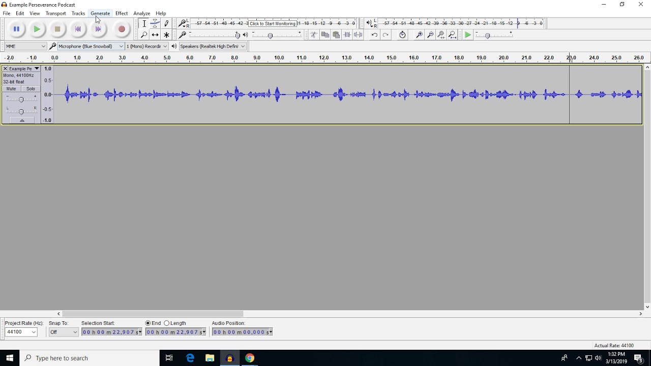 Audacity - How to Generate Silence - YouTube