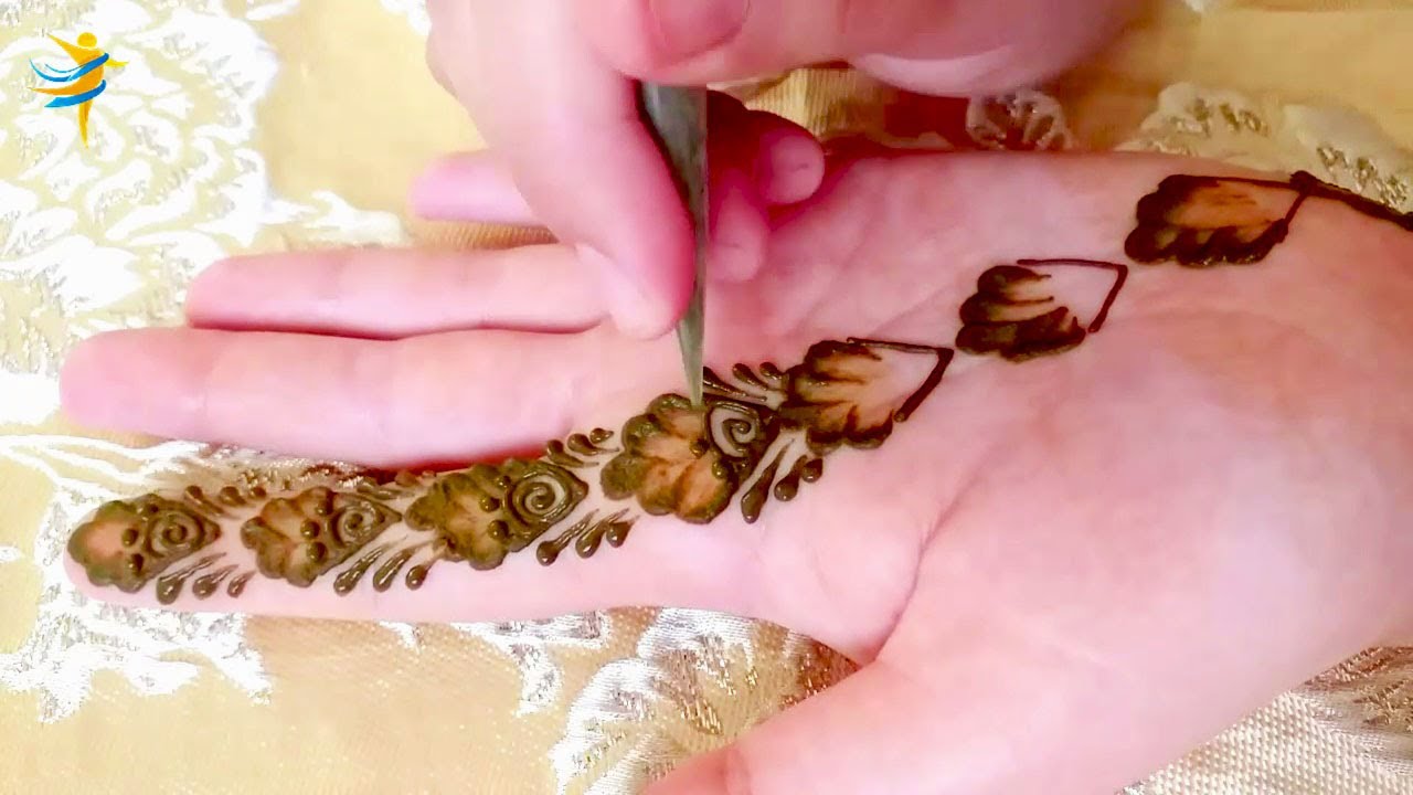 स्पेशल V अक्षर से मेहंदी डिजाइन _ Easy Mehndi Designs - Mehndi design ...