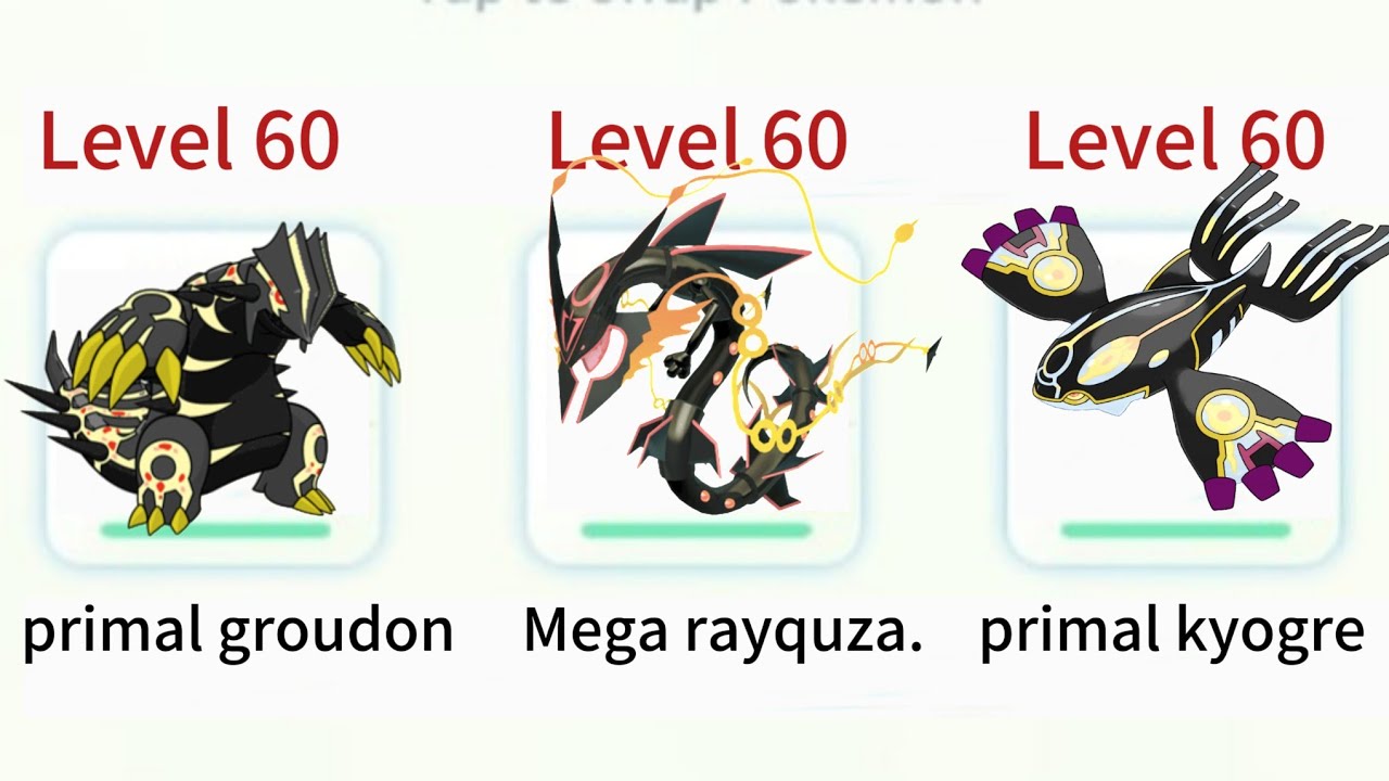 Shiny WEATHER TRIO (Mega rayquza Primal groudon primal kyogre) in ...