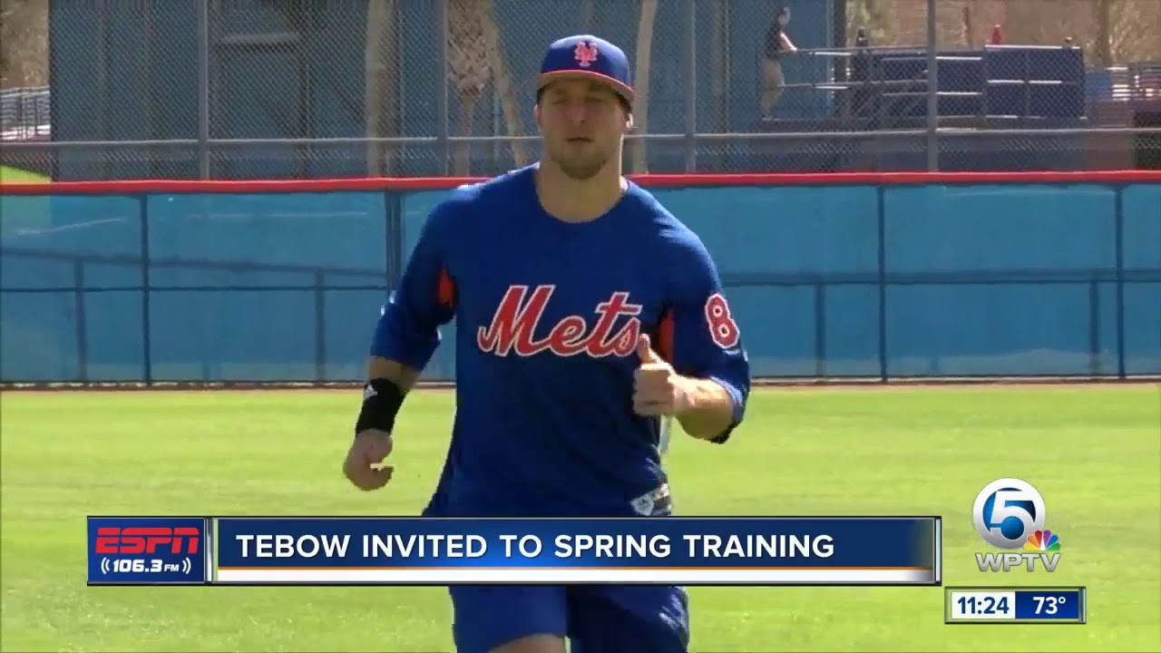Tim Tebow invited to Mets Spring Training 1/9 - YouTube