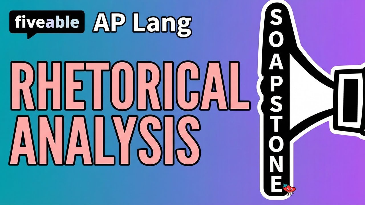 AP English Language - Rhetorical Analysis: SOAPSTONE | Fiveable Cram ...