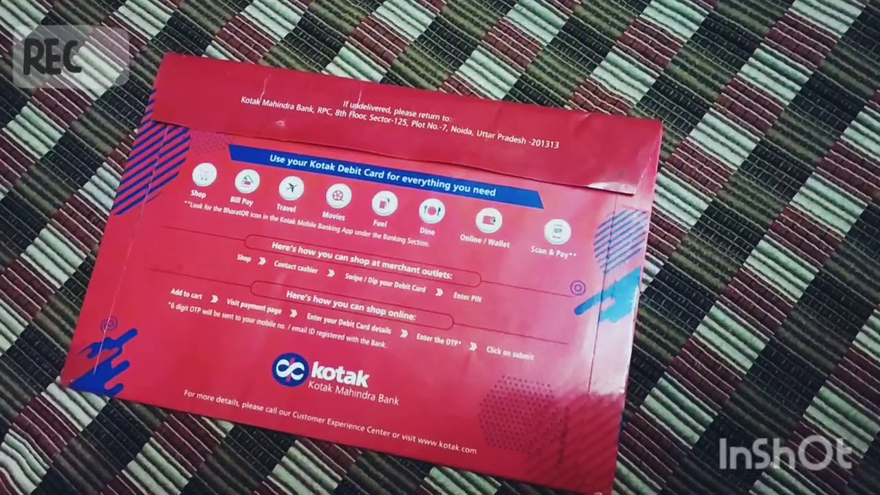 Kotak Mahindra Bank 'Image Debit Card' Unboxing.. - YouTube