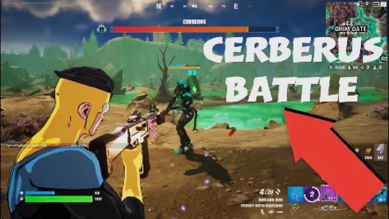 Fortnite CRAZY Battle vs. CERBERUS - YouTube