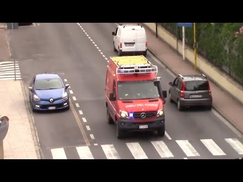 AF/SAF Mercedes Sprinter 4X4 Vigili del Fuoco Imperia in sirena - YouTube
