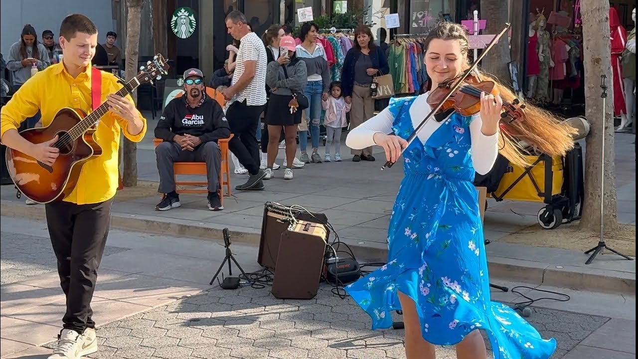 The BEST song for TODAY Avelina Kushnir & brother Artur Kushnir-NOBODY (violin guitar cover ...