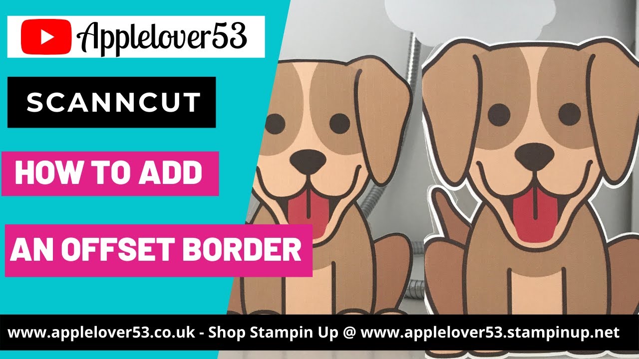 Canva Dog Shaped Card How To Add An Offset Border on The ScanNCut - YouTube