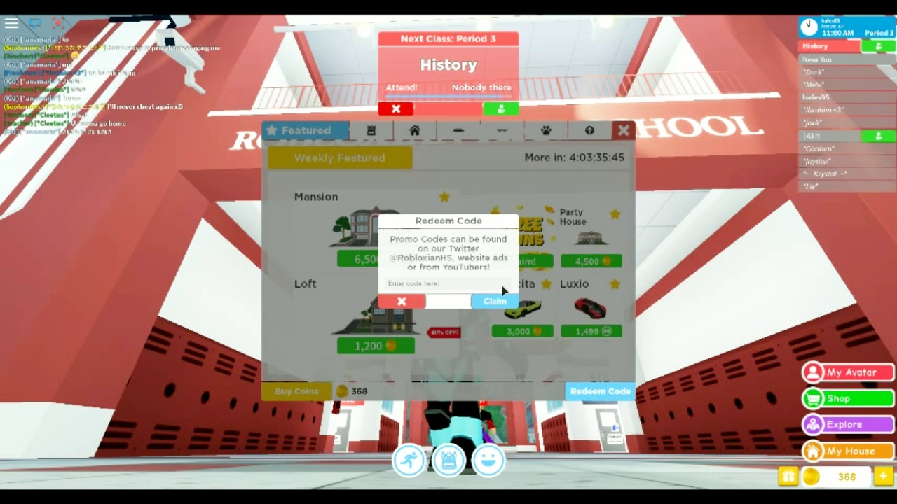 NEW^_^CODE🏡🔨 Robloxian Highschool - YouTube