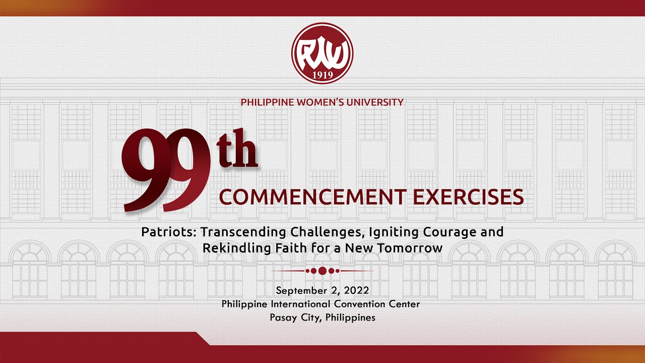 Philippine Women's University 99th Commencement Exercises | Sept. 2 ...