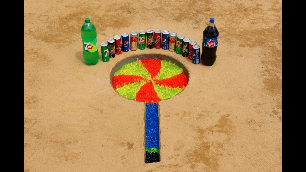 EXPERIMENT:How to make Lolipop With Orbeez,Mentos vs Coca Cola,Fanta ...