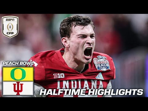 Peach Bowl HALFTIME HIGHLIGHTS: Oregon Ducks vs. Indiana Hoosiers | ESPN College Football