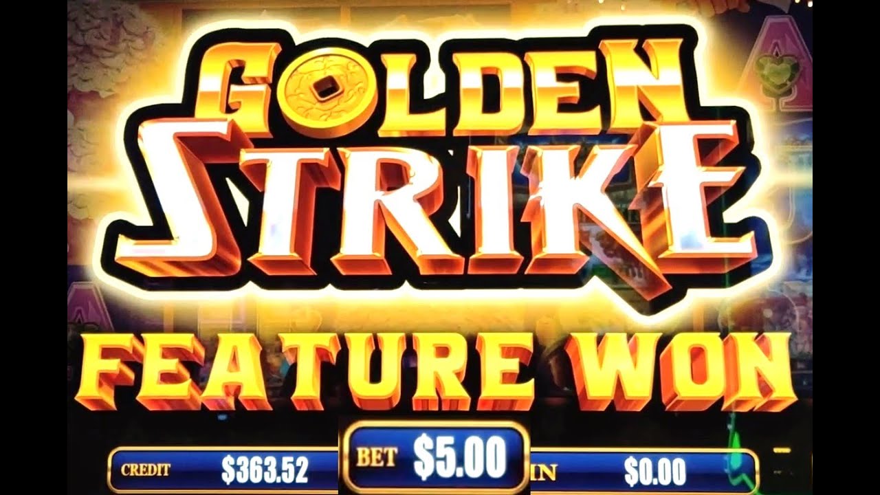 MINI JACKPOT&$5 BETS golden strike pokie wins - YouTube
