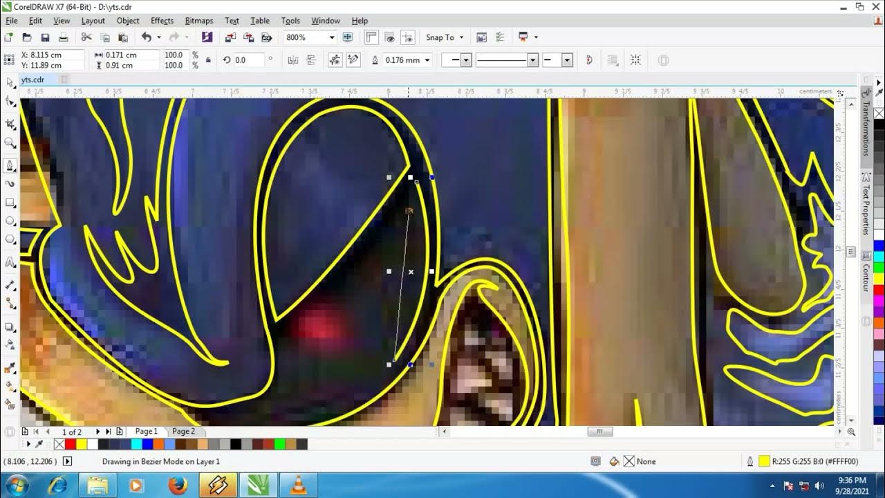 TRACING GAMBAR DI CORELDRAW - YouTube