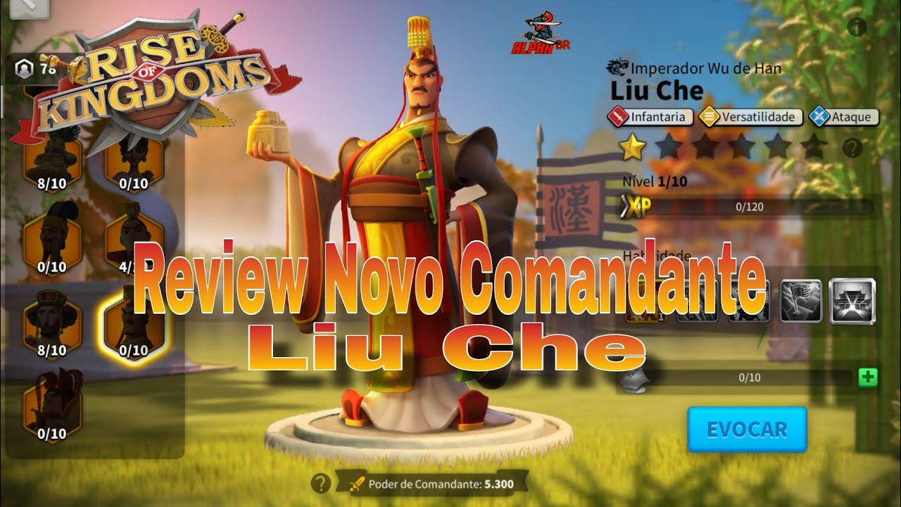 RISE OF KINGDOMS - Review Novo Comandante Liu Che - YouTube