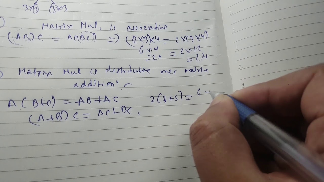 All the Important Properties of Matrix Multiplication I Commutative I ...