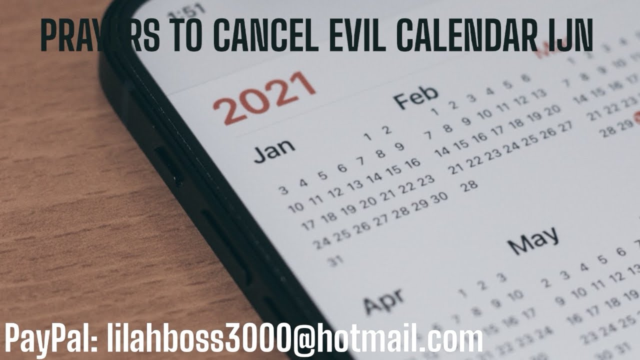 PRAYERS TO CANCEL EVIL CALENDAR IJN - YouTube