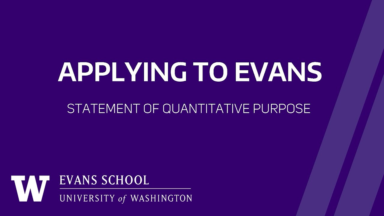 Applying to Evans: Statement of Quantitative Experience - YouTube