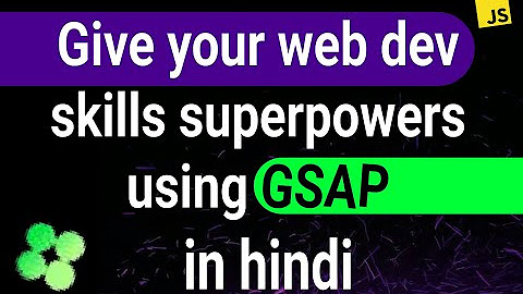 Learning GSAP in hindi - YouTube