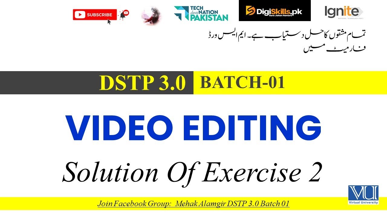 digiskills video editing, animation & vlogging exercise 02 solution ...