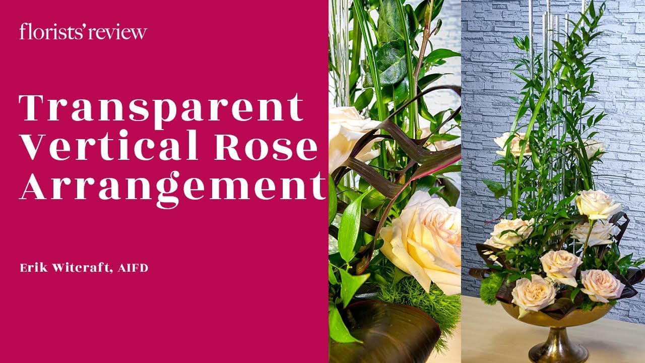 Transparent Vertical Rose Arrangement - YouTube