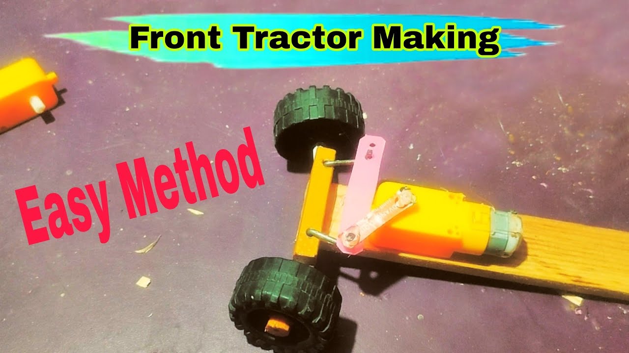 diy mini tractor making science project | front tractor making ...