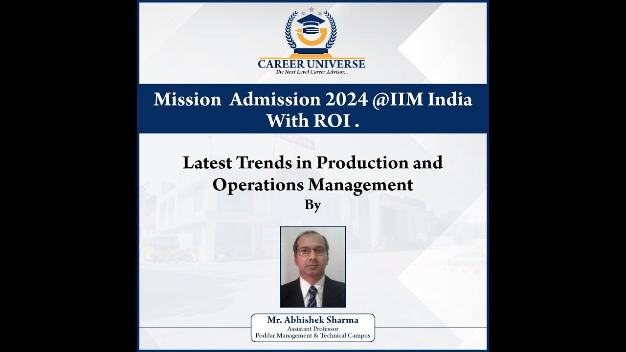 Mission Admission 2024 @IIM India With ROI By Mr. Abhishek Sharma - YouTube