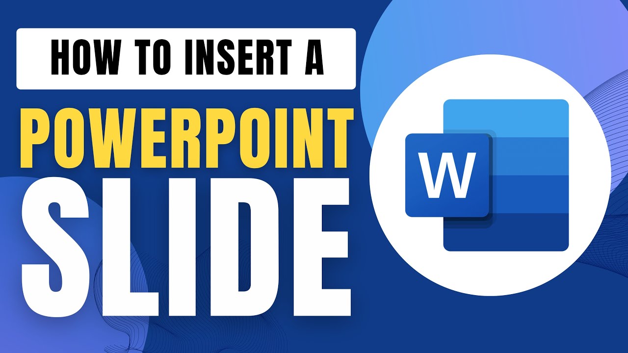 How To Insert A Powerpoint Slide Into Word - YouTube