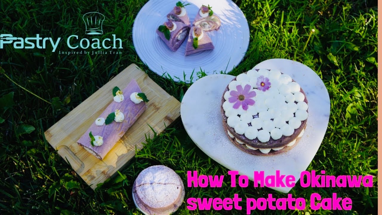 HOW TO MAKE OKINAWA SWEET POTATO CAKE/JULLIA TRAN-PASTRY COACH - YouTube