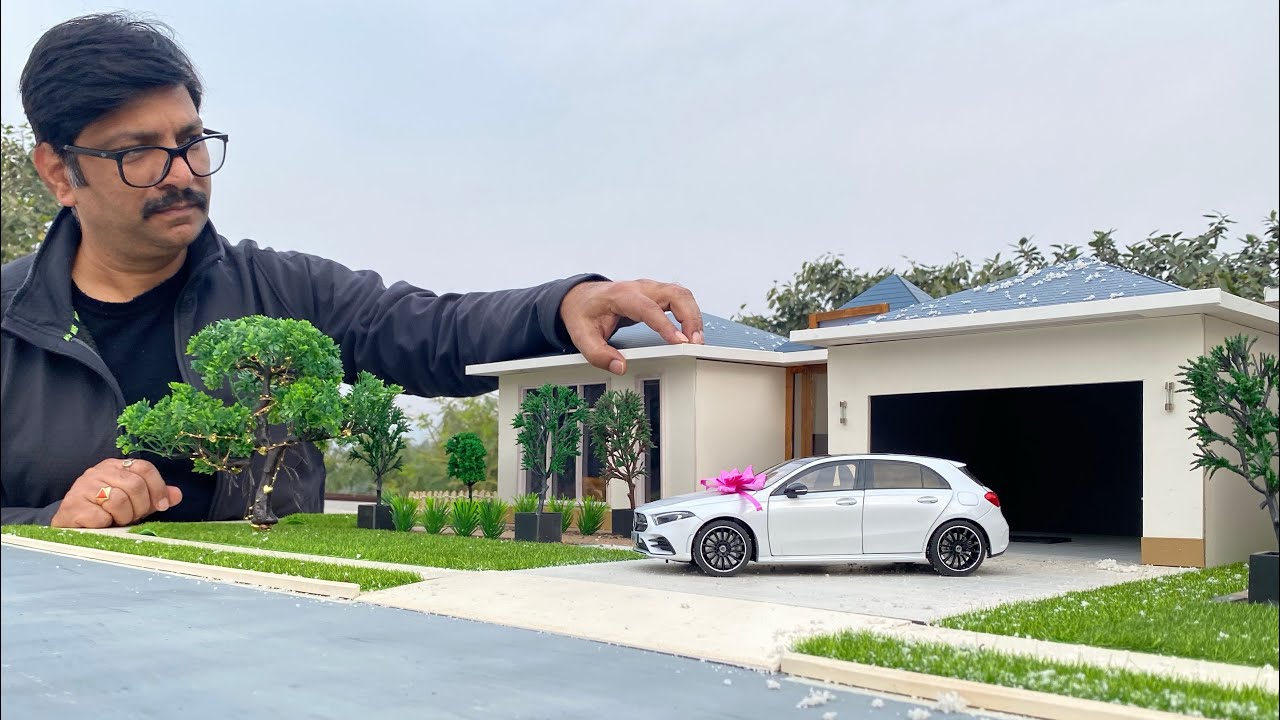 Building a Mini Modern House at Miniature Suburb Street - YouTube