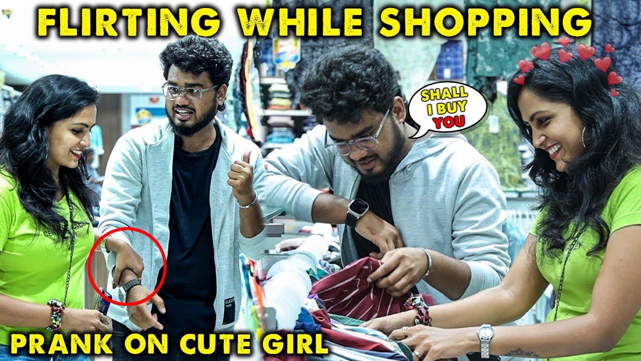 Flirting Prank On Cute Girl | Shopping With Random Girl | Chennai Silks ...