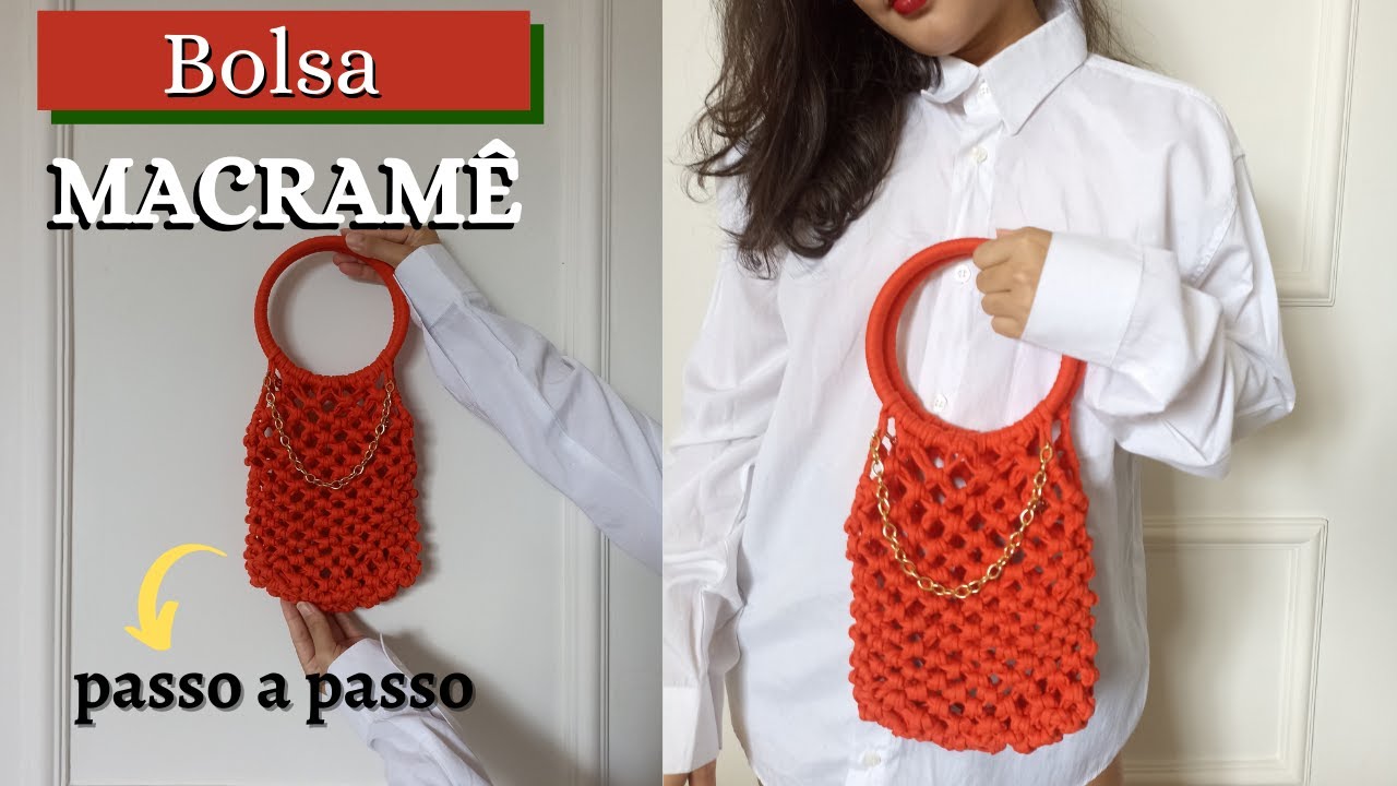 Bolsa de Macramê passo a passo - YouTube