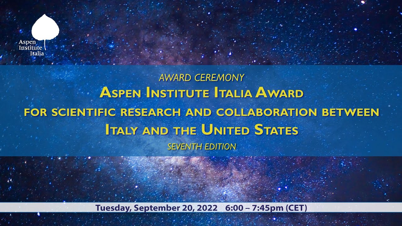 ASPEN INSTITUTE ITALIA AWARD 2022 - YouTube