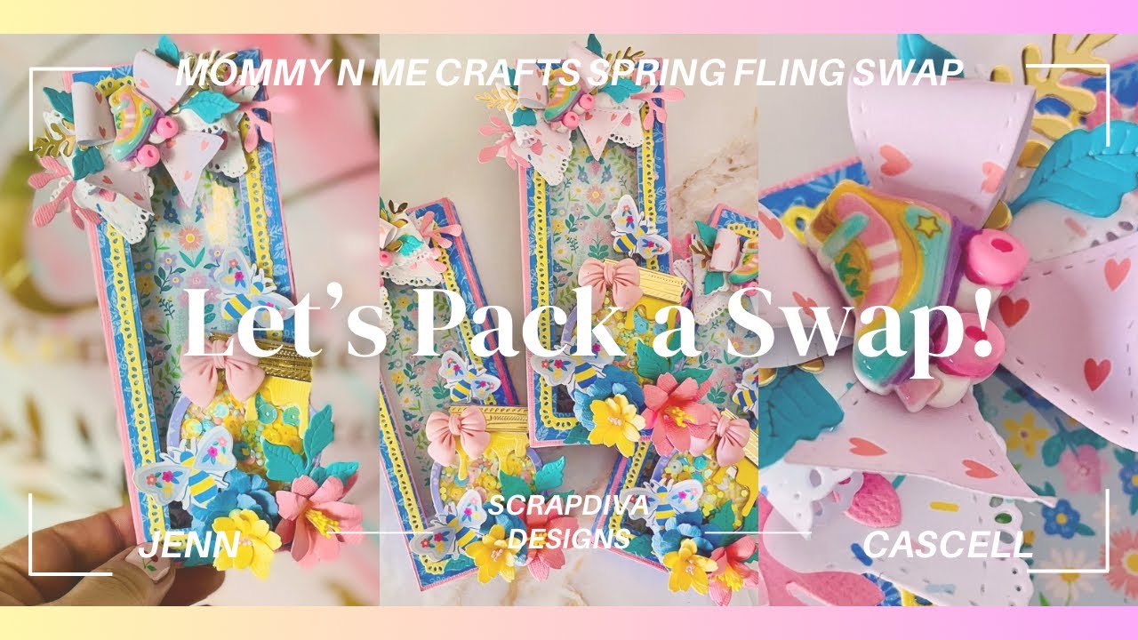 Let's Pack a Swap! Bonus Flower Tutorial @ScrapDiva29 - YouTube