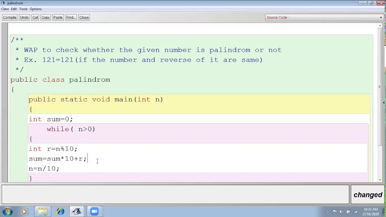 Palindrom Question Is Given In Description Youtube 8652