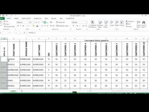 Auto numbering in excel method #04 _using formula "=Row()-1. - YouTube