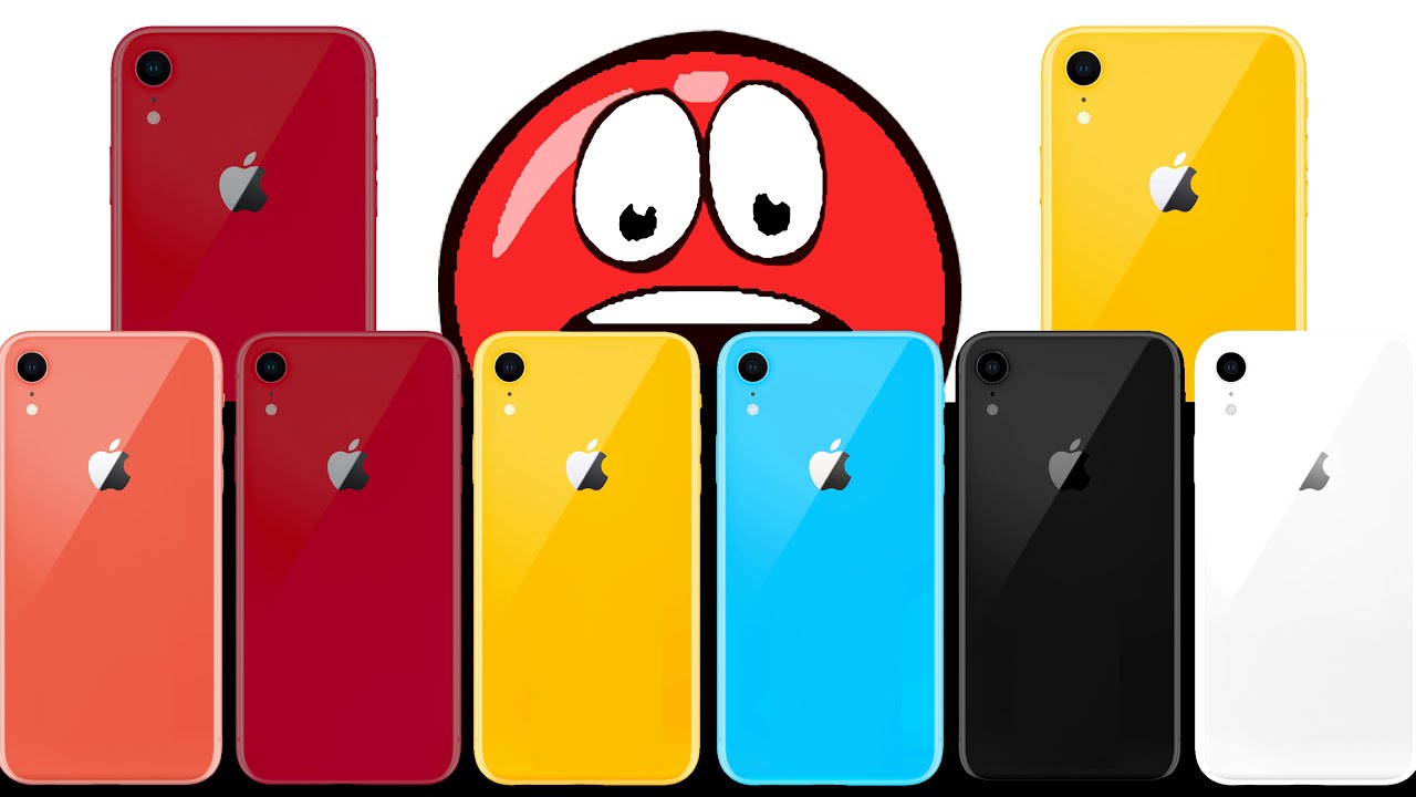 ASMR EDIBLE APPLE IPHONE XR COLOR CHOCOLATE EATING with RED BALL 4 ...