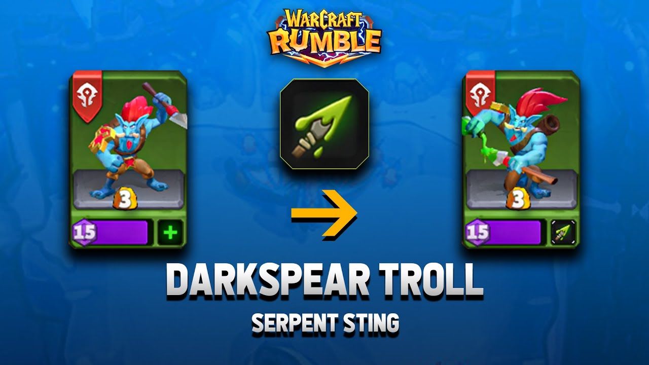 Darkspear Troll Serpent Sting Ability - Warcraft Rumble - YouTube