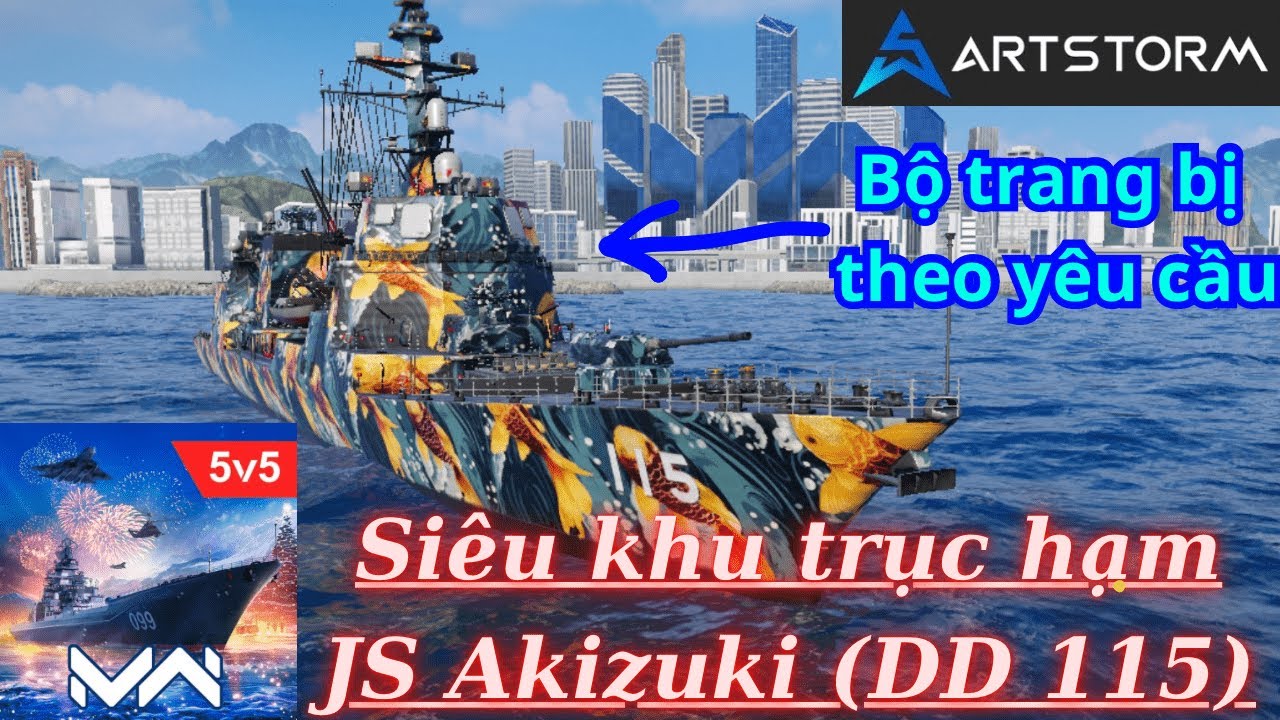 Modern Warships| JS Akizuki (DD 115) với combo theo yêu cầu của khán giả mạnh cỡ nào ...