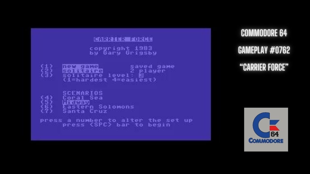 Carrier Force (Commodore 64 / Gameplay #0762) - YouTube