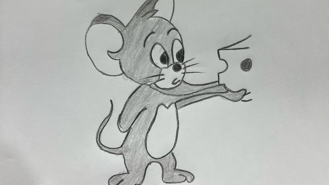 How to Draw Jerry | Easy Cartoon Drawing for Kids and Beginners - YouTube