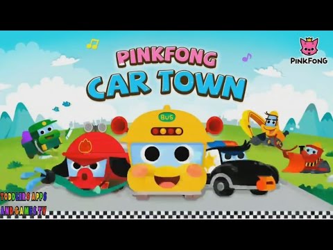 Pinkfong Car Town - School Bus | Fire Truck | Police Car | Excavator ...